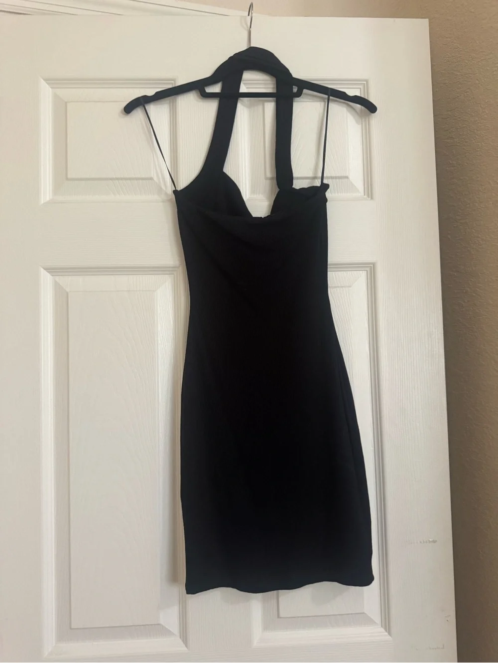 naked wardrobe | Dresses | Naked Wardrobe Black Halter Cowl Mini Dress ...
